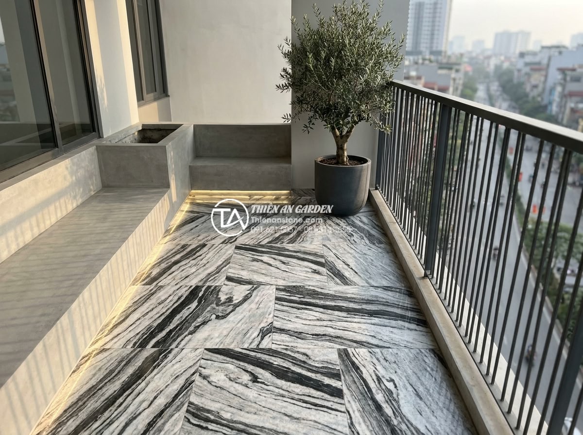Thiết kế tiểu cảnh đá cuội ban công chung cư: 10 ý tưởng độc đáo ...